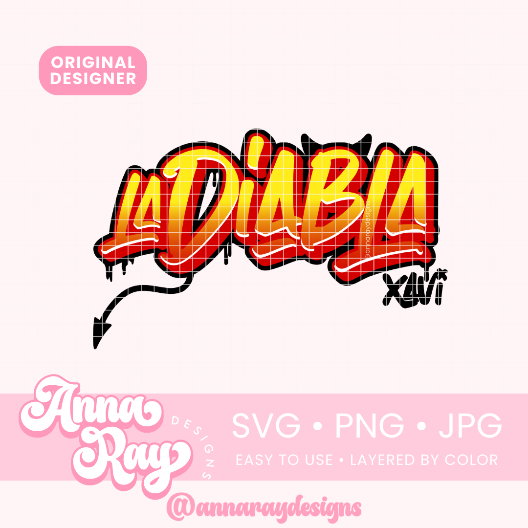 La Diabla Xavi SVG PNG JPG – Anna & Ray Designs