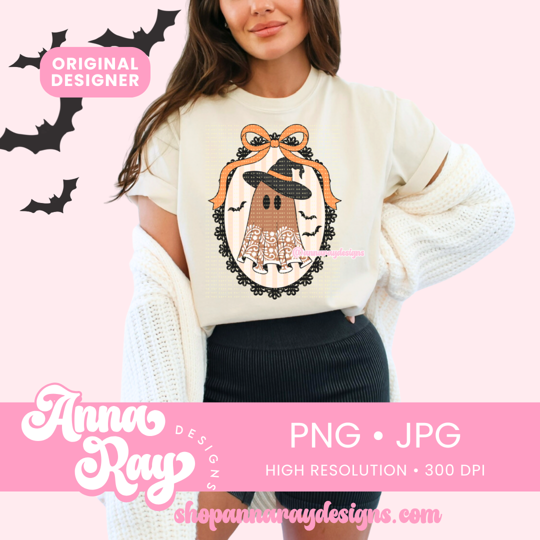 Brown Coquette Talavera Ghost PNG JPG – Anna Ray Designs